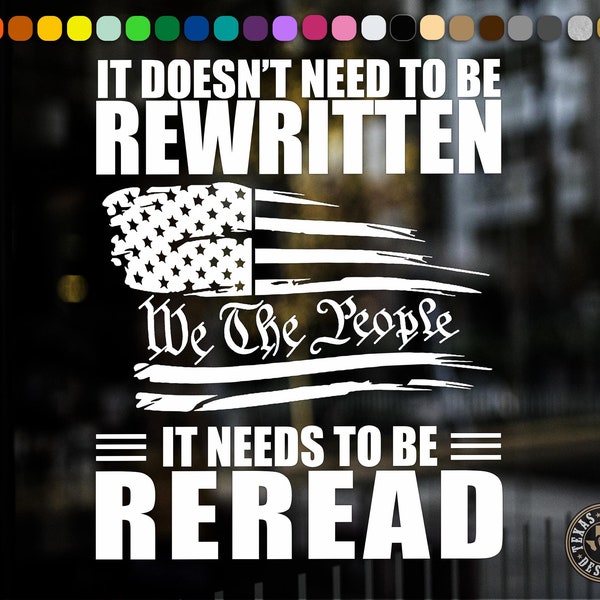 It Doesnt Need to Be Rewritten Decal - Etsy