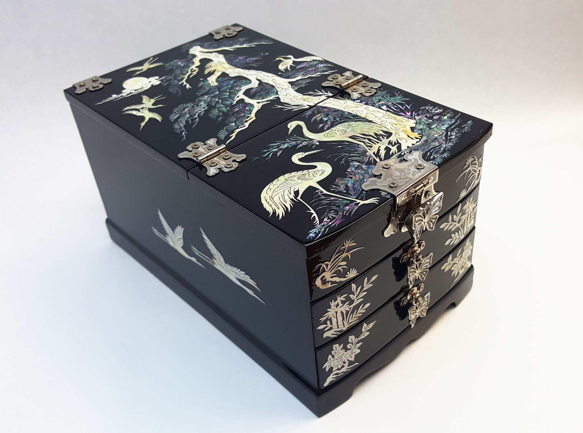 Najeon Chilgi Traditional Korean Dressing Table With Mirror - Etsy