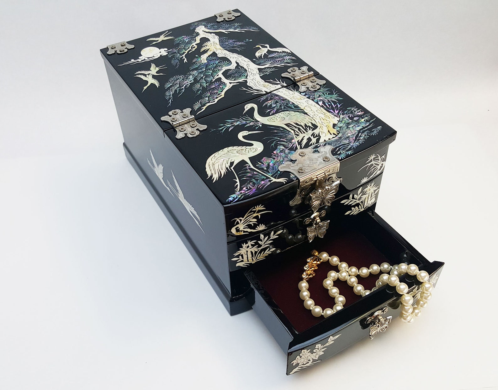 Najeon Chilgi Traditional Korean Dressing Table With Mirror - Etsy