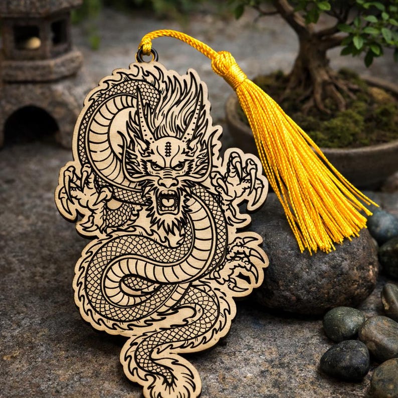 File segnalibro drago Ryū - Download digitale Svg DXF AI PNG - Etsy Italia