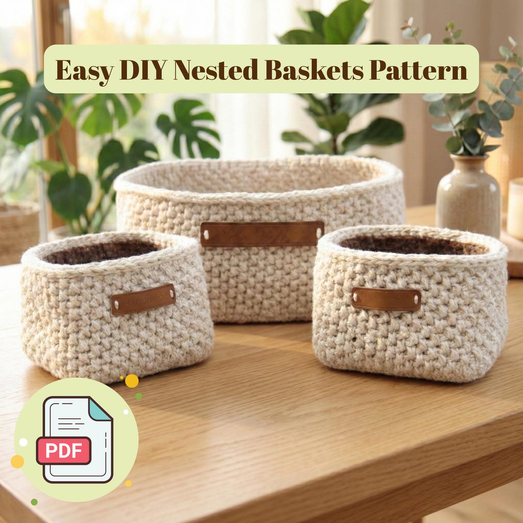Cozy Farmhouse Crochet Basket Pattern, Cottagecore Storage Bin Tutorial ...