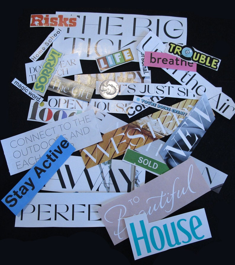 200 Pieces Words Quotes Phrases magazine Clippings | Etsy