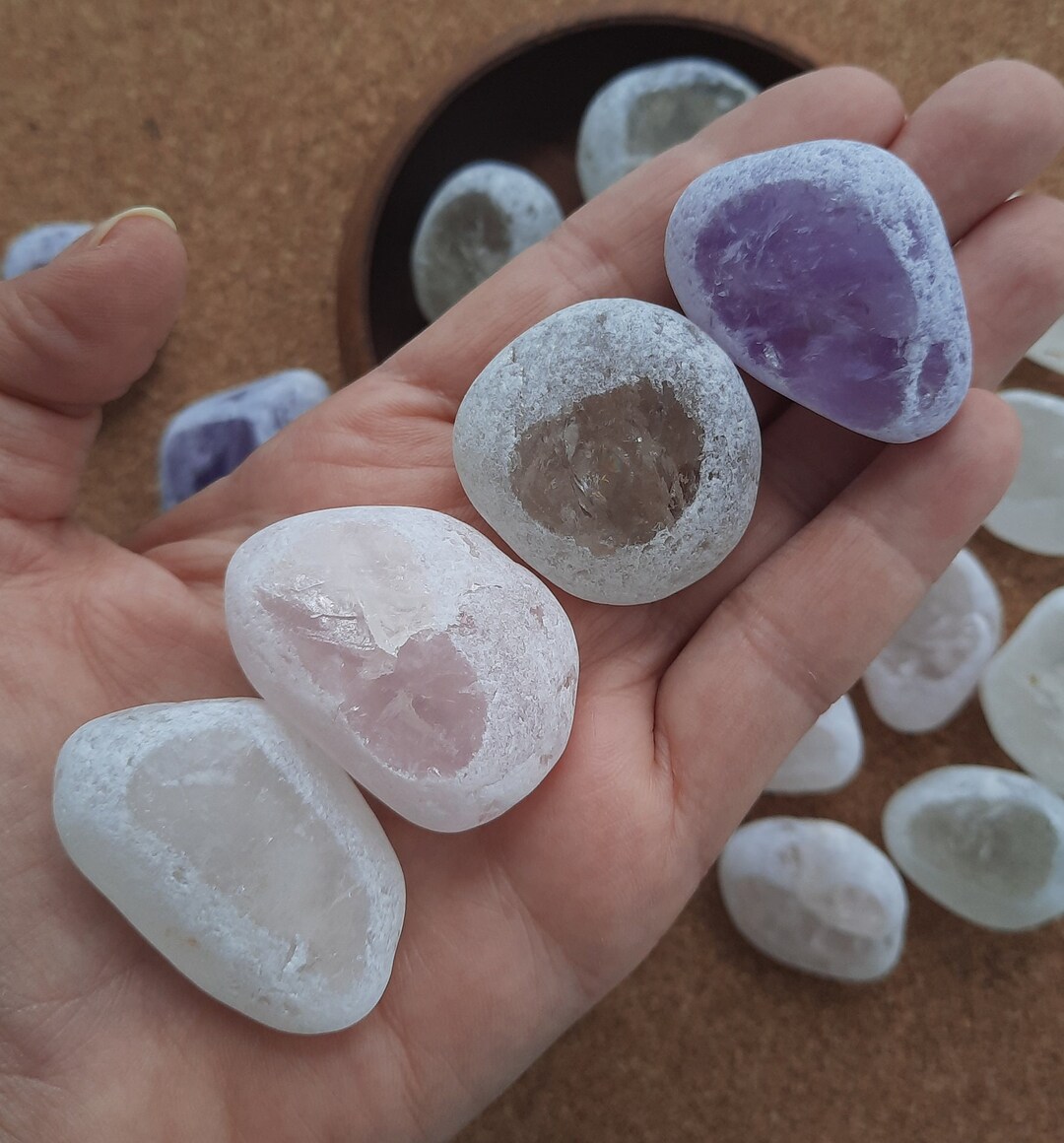 SEER STONES Emma Eggs Window Quartz Amethyst Smoky Quartz Clear Quartz ...