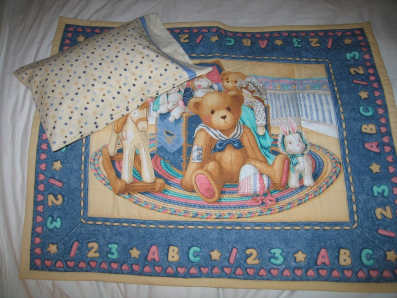 Cherished Teddies Toy Box Quilt Comforter Blanket With Color Matching ...