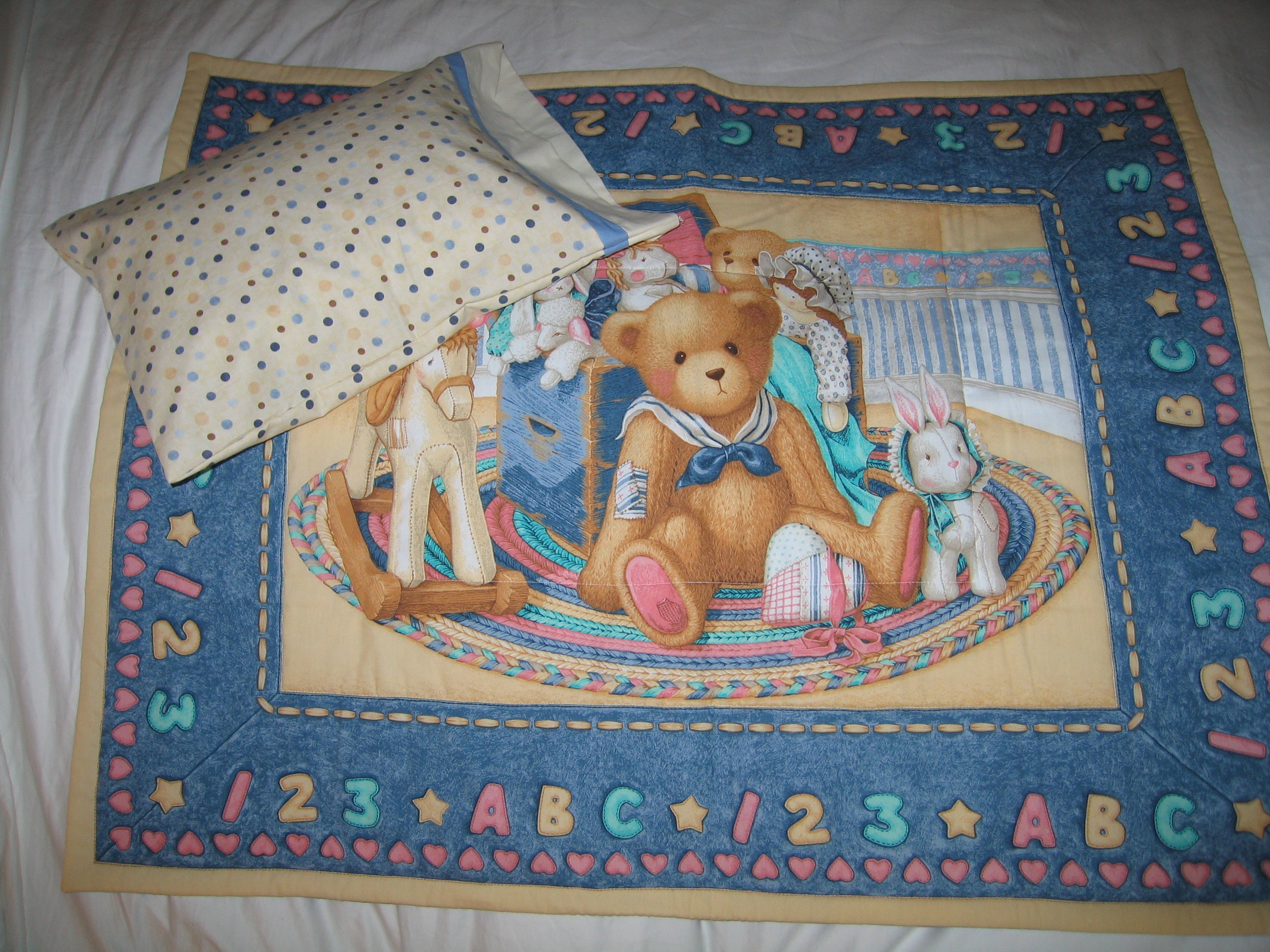 Cherished Teddies Toy Box Quilt Comforter Blanket With Color Matching ...