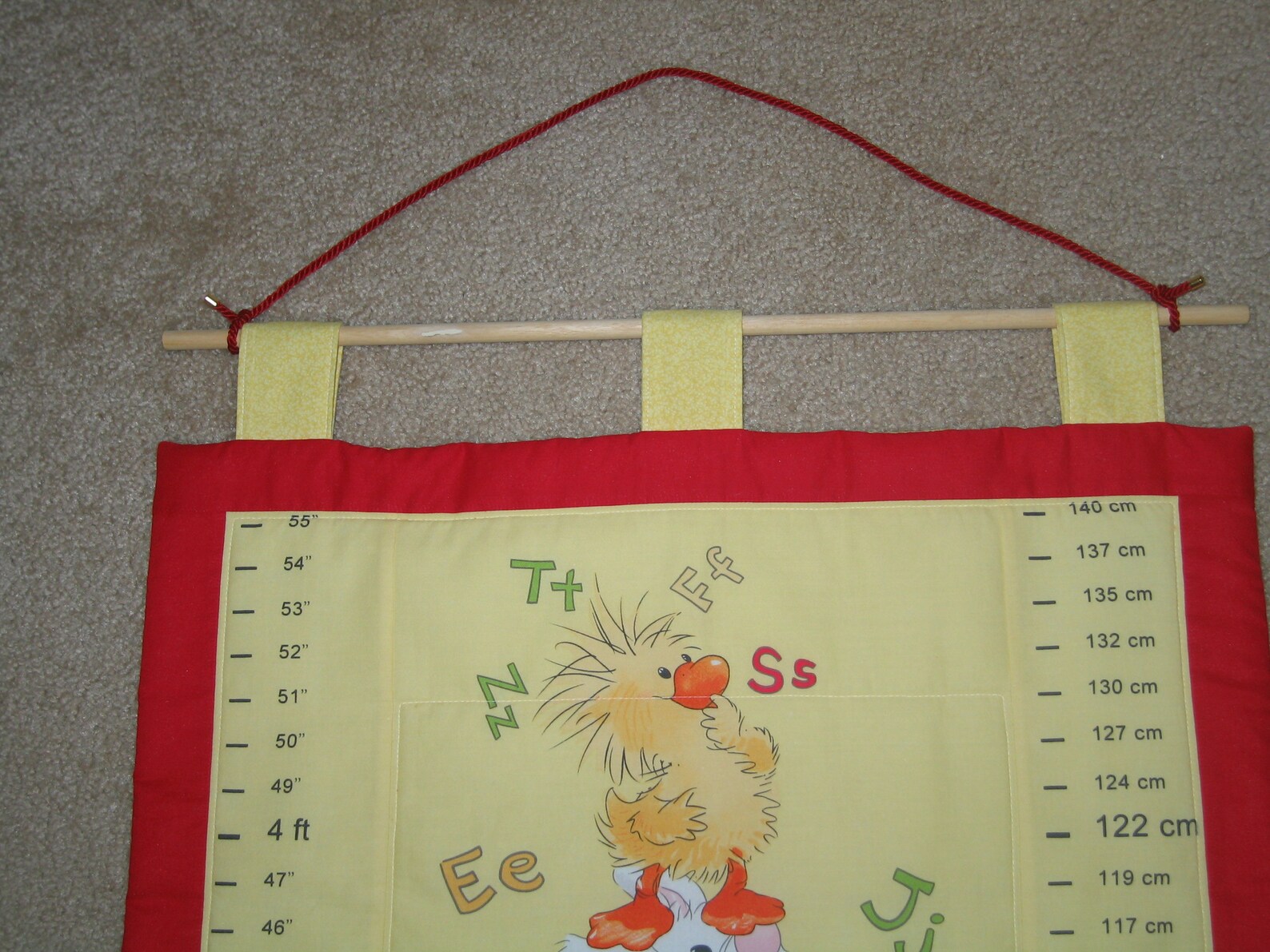 Fabric Growth Chart (quilted) - Suzy's Zoo Animal Friends Growth Chart ...
