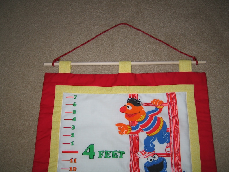 Fabric Growth Chart (quilted) - Children Cartoon Character Fabric ...