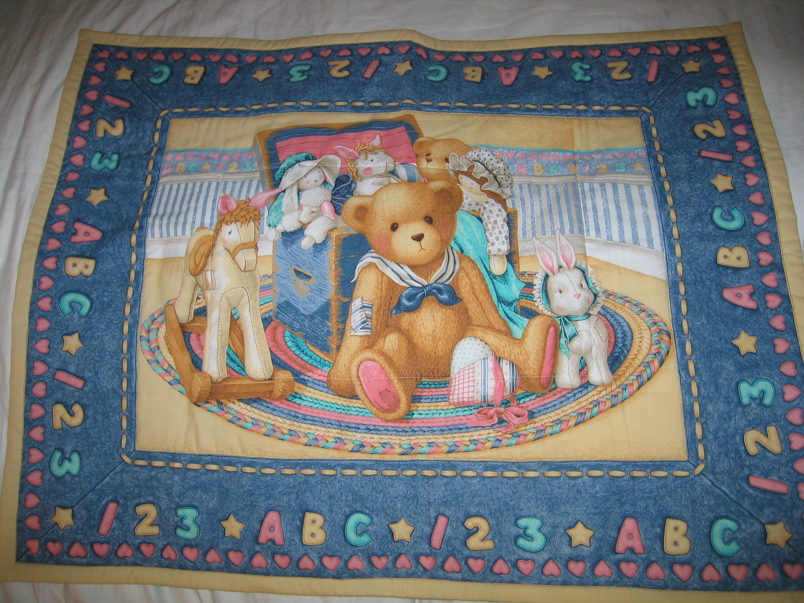 Cherished Teddies Toy Box Quilt Comforter Blanket With Color Matching ...