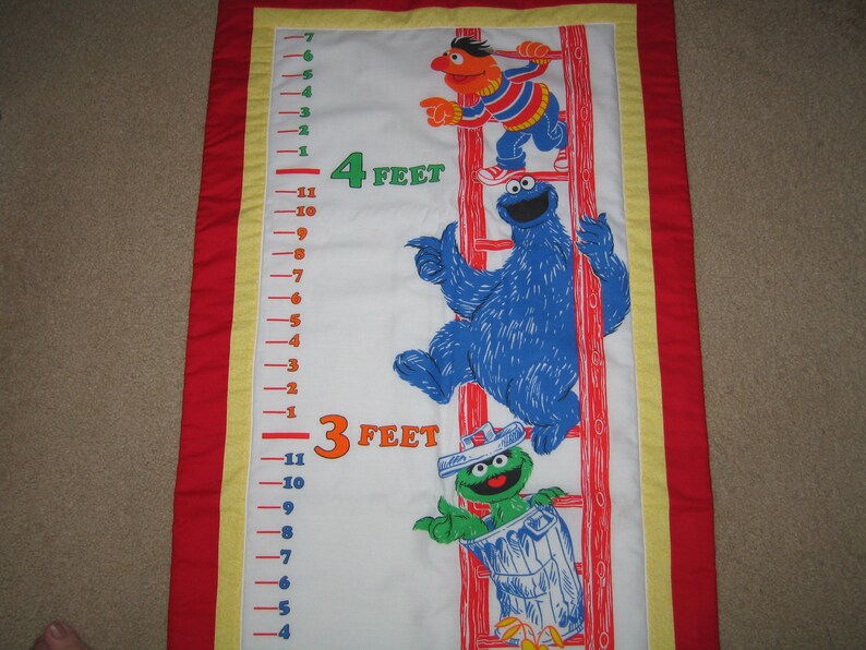 Fabric Growth Chart (quilted) - Children Cartoon Character Fabric ...