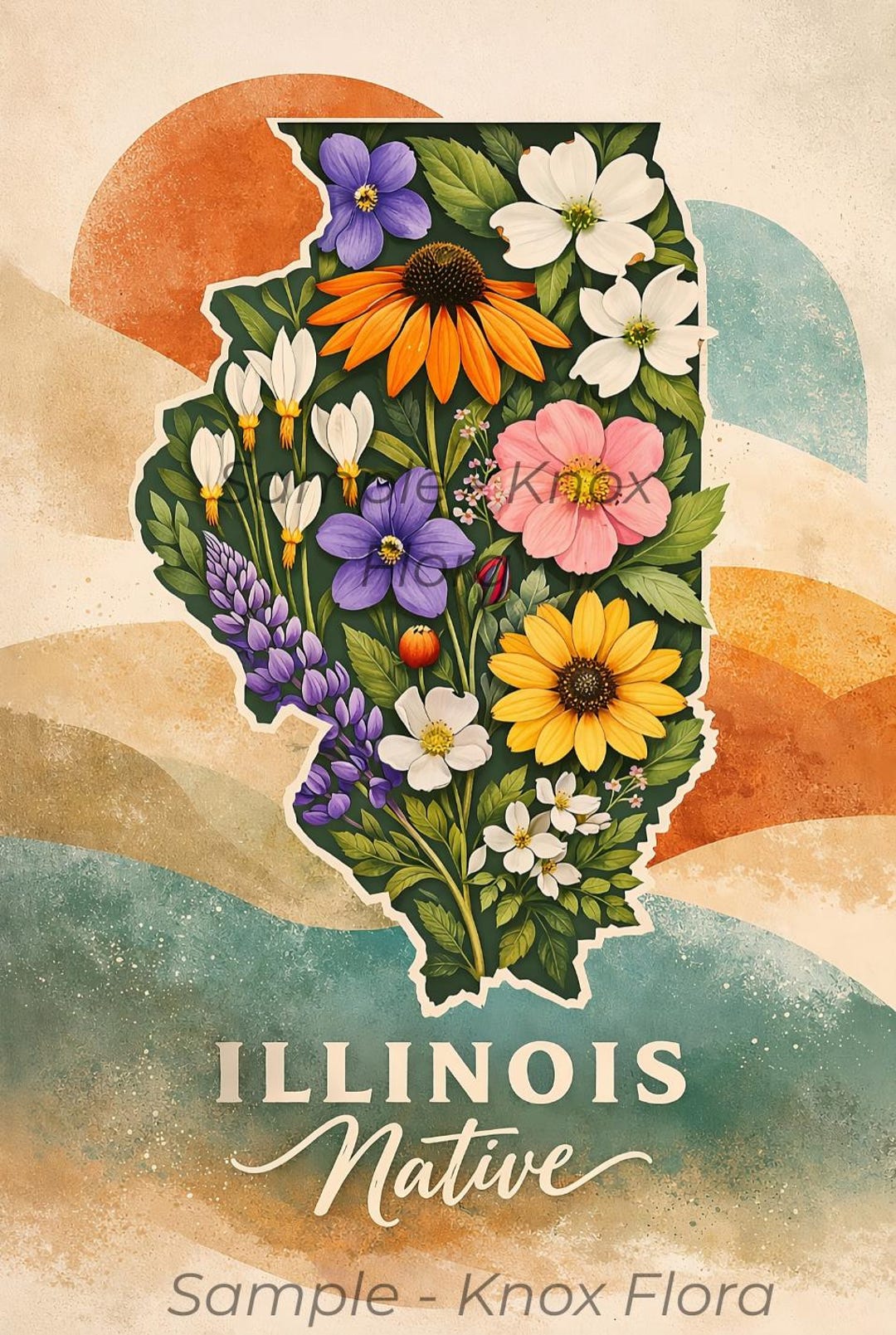 Illinois Native - Native Flowers Wall Art Print – Modern Prairie ...