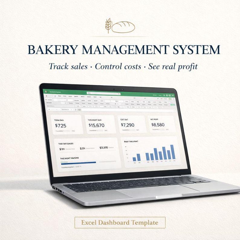 Bakery Management System | Excel Bakery Template | Track Sales, Costs ...