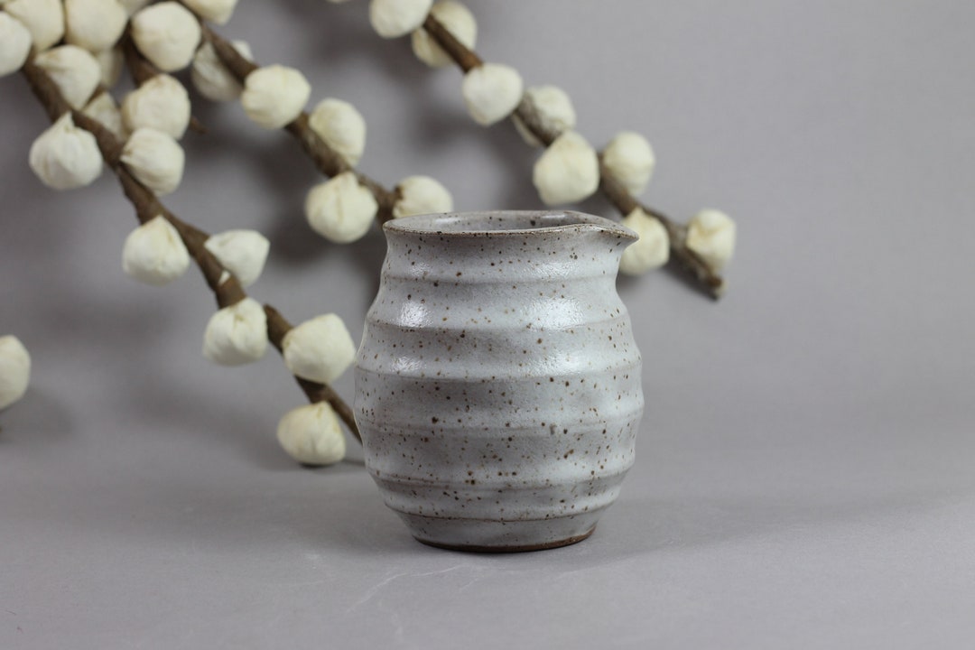 Ceramic Small Pitcher - Maple Syrup Pitcher - Dark Stoneware - Grey ...