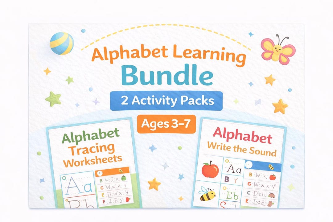 Alphabet Learning Bundle for Preschool and Kindergarten Tracing and ...