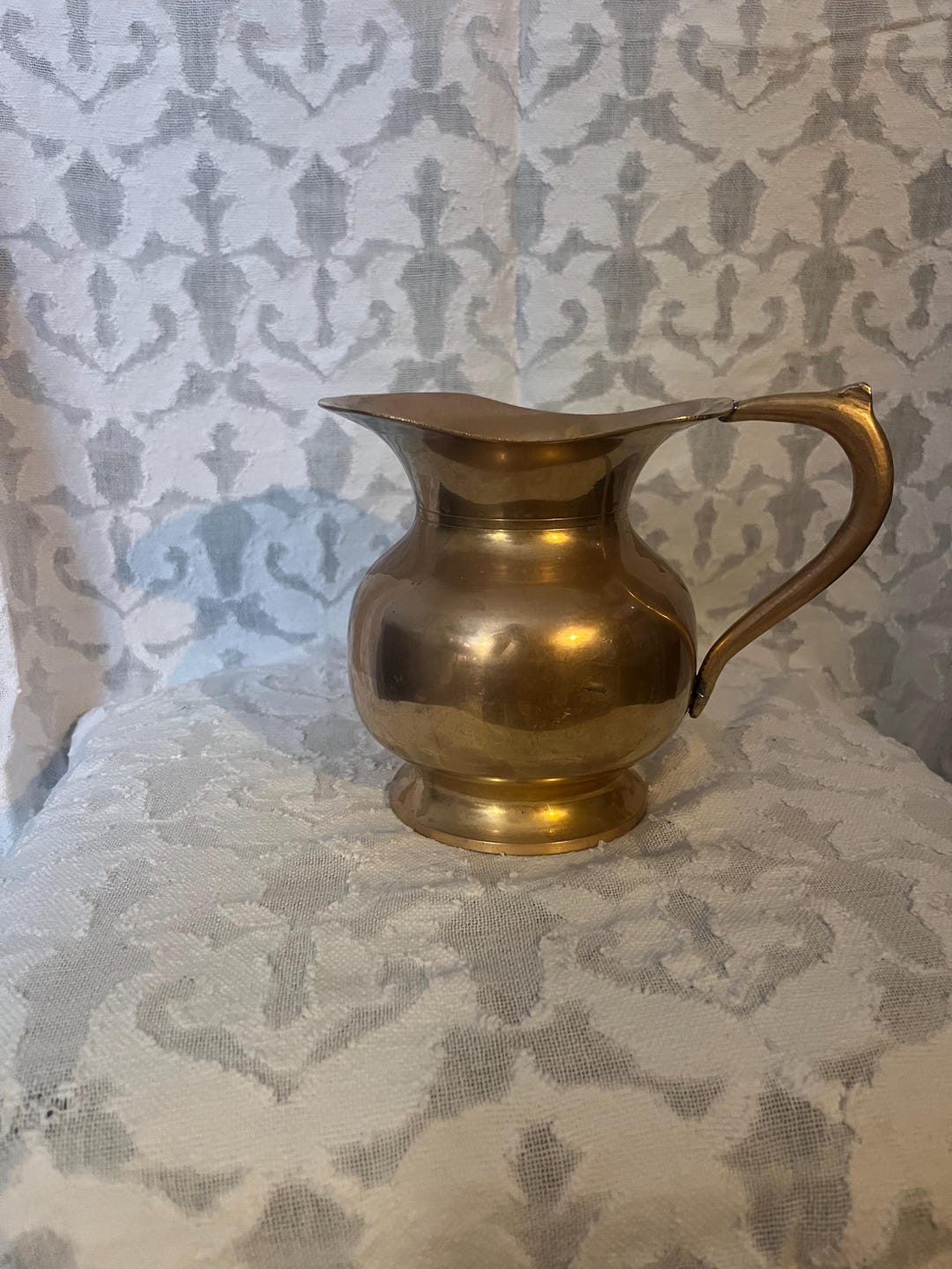 Vintage Brass Pitcher With Handle - Etsy