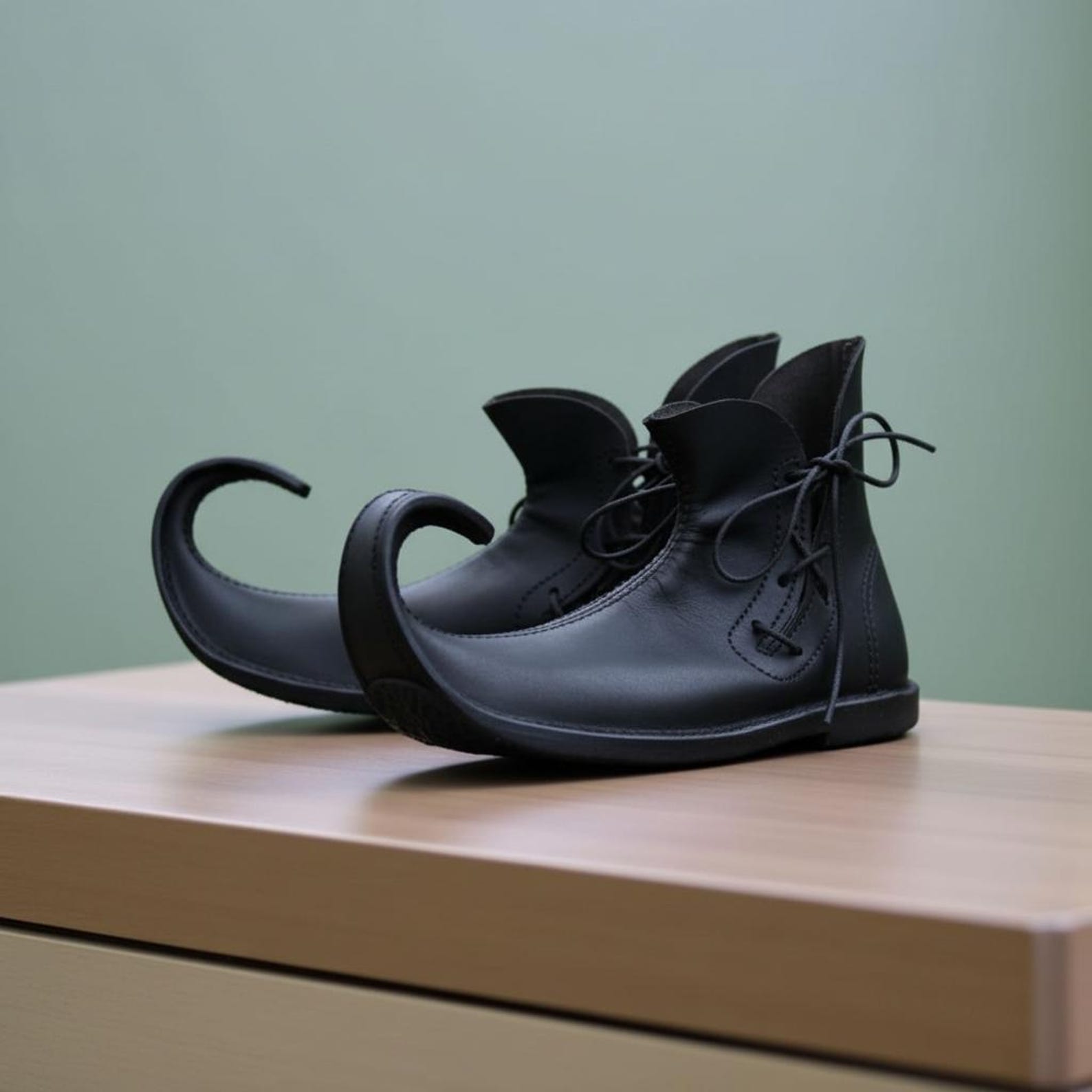 Medieval Poulaines Shoes | Handmade Curved Toe Leather Boots | Custom ...