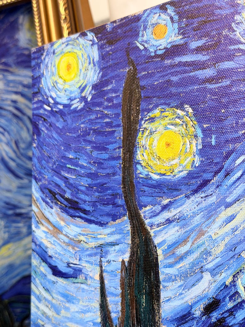 Starry Night Cat Scratcher Box, Van Gogh Cat Art Furniture, Purr Under ...