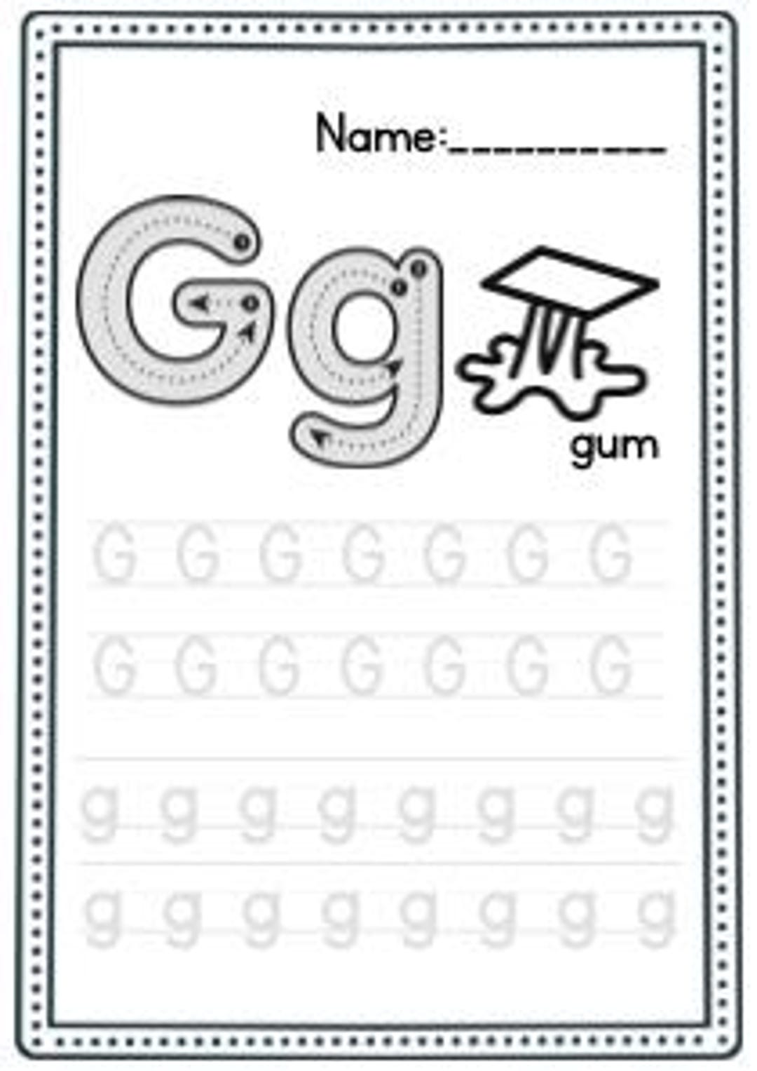 Alphabet Tracing Worksheets GHI | Printable Letter Practice for ...