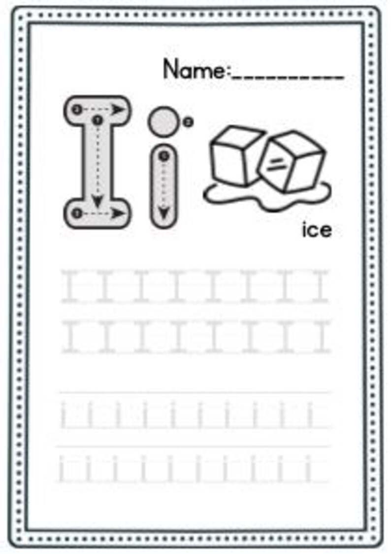 Alphabet Tracing Worksheets GHI | Printable Letter Practice for ...