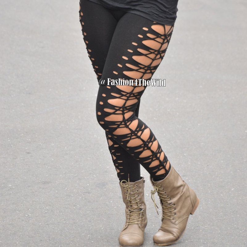 Shredded Leggings - Etsy