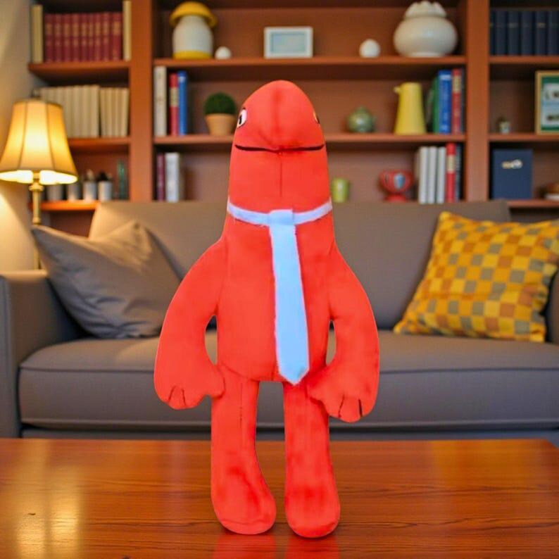 Smiling Friends Allan Red Plush Toy – Cute Cartoon Character, Soft ...