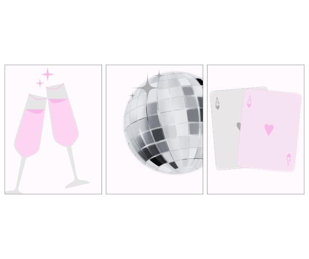 Girly Bar Cart Prints - Etsy