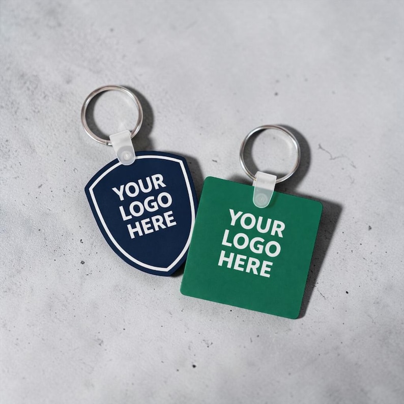 Custom Vinyl Keychain, Personalized Business Logo Tag, Promotional ...