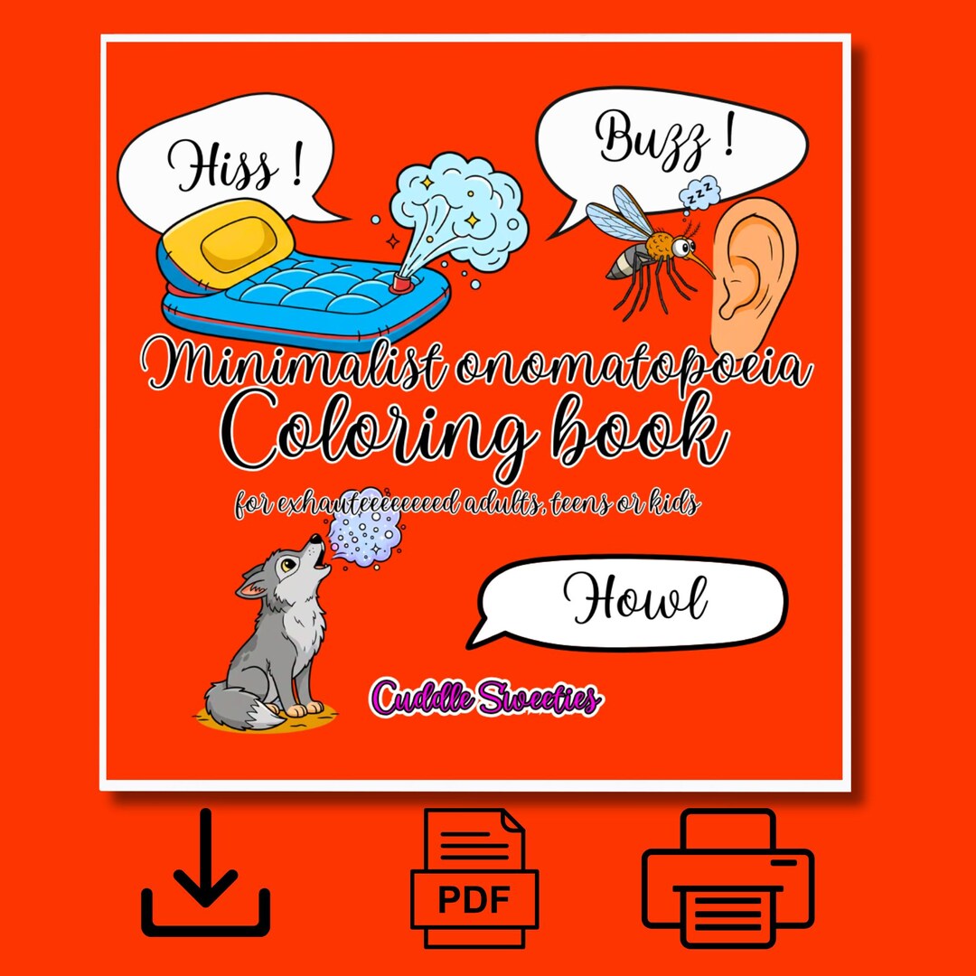 Hiss • Buzz • Howl – Minimalist Coloring Book | 40 Simple & Repetitive ...
