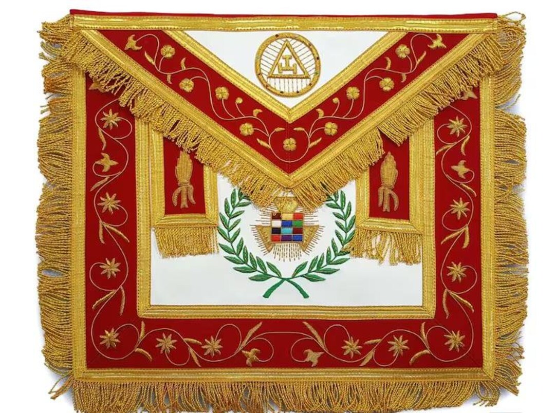 Past High Priest Royal Arch Chapter Apron - Red With Gold Wreath - Etsy