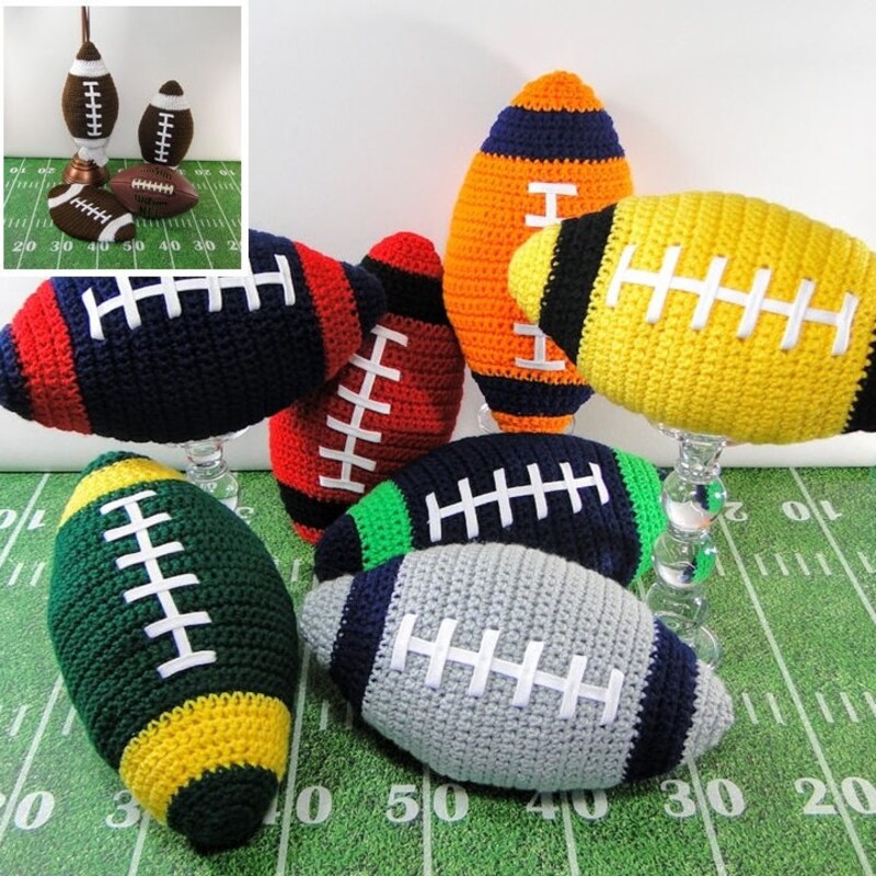 Crochet Football - Etsy