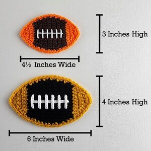 Football Applique in Two Sizes Crochet Pattern Football Crochet Pattern ...