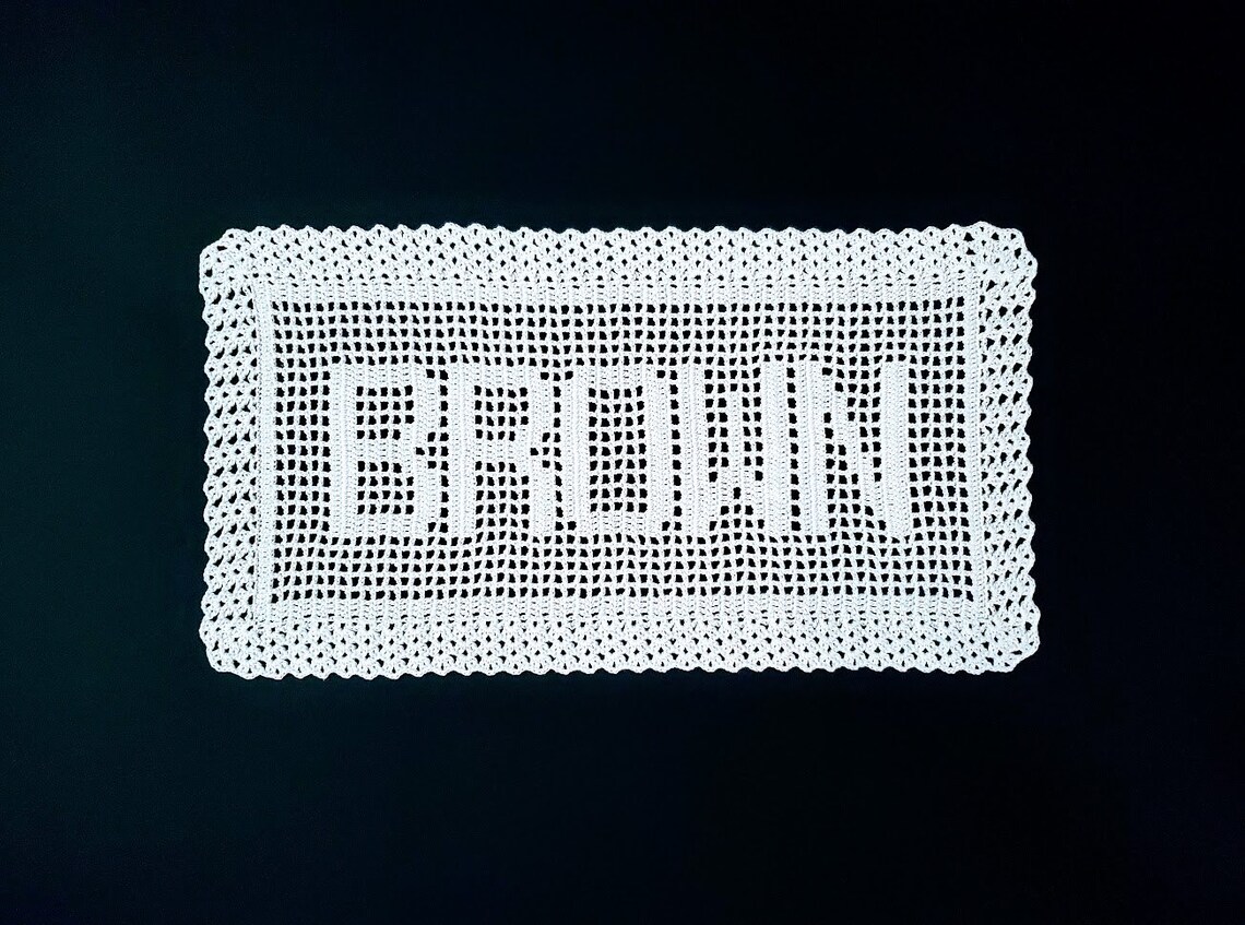 Personalized Name Doily Crochet Pattern Version 3 Name Doily - Etsy