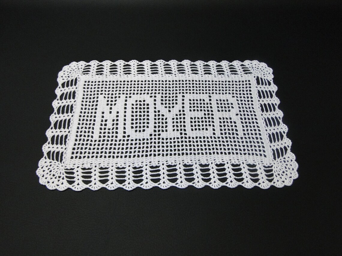 Personalized Name Doily Crochet Pattern Version 1 - Name Doily Crochet ...