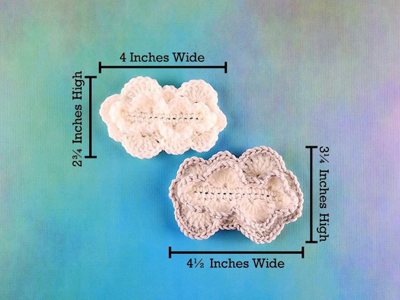 Cloud Applique Crochet Pattern - Cloud Crochet Pattern - Applique Crochet Pattern - Applique ...