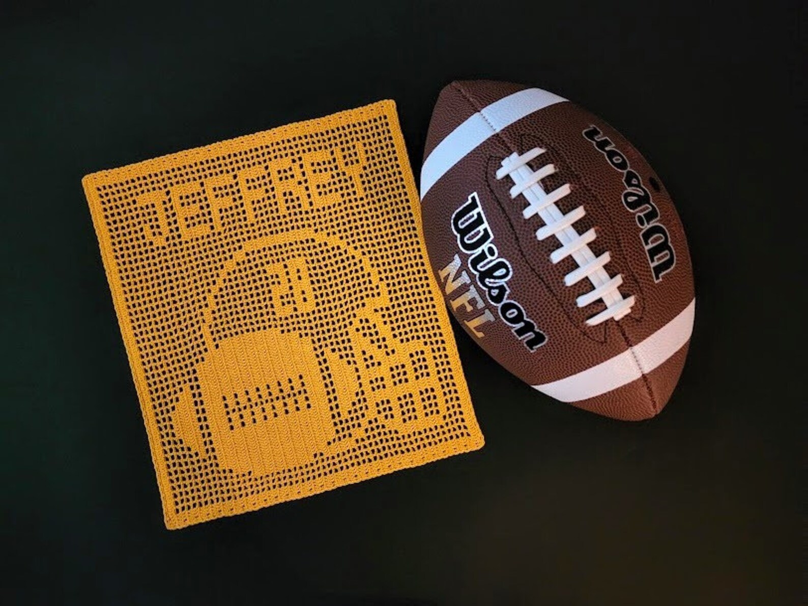 Football Personalized Name Doily Crochet Pattern Football - Etsy