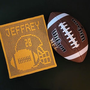 Football Personalized Name Doily Crochet Pattern Football Name Fillet ...