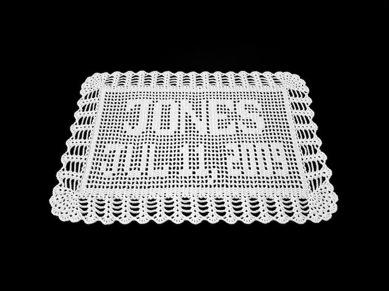 Anniversary Name Doily Crochet Pattern Wedding Name Doily - Etsy