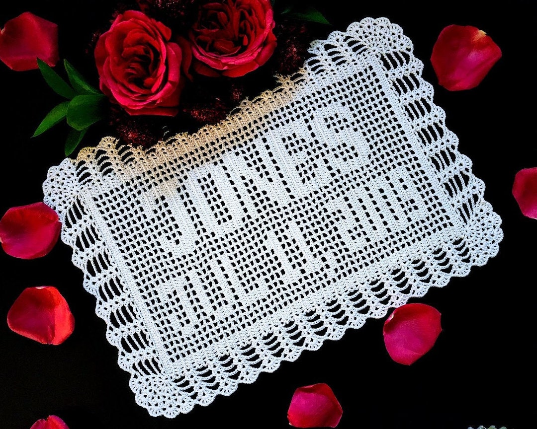 Anniversary Name Doily Crochet Pattern - Wedding Name Doily Crochet ...