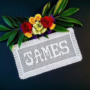 Personalized Name Doily Crochet Pattern Version 2 - Name Doily Crochet ...