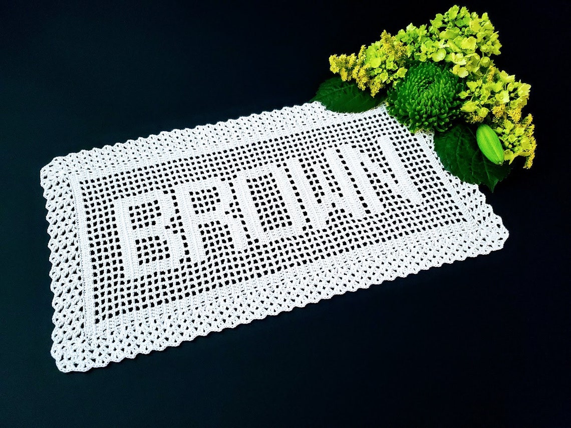 Personalized Name Doily Crochet Pattern Version 3 Name Doily - Etsy