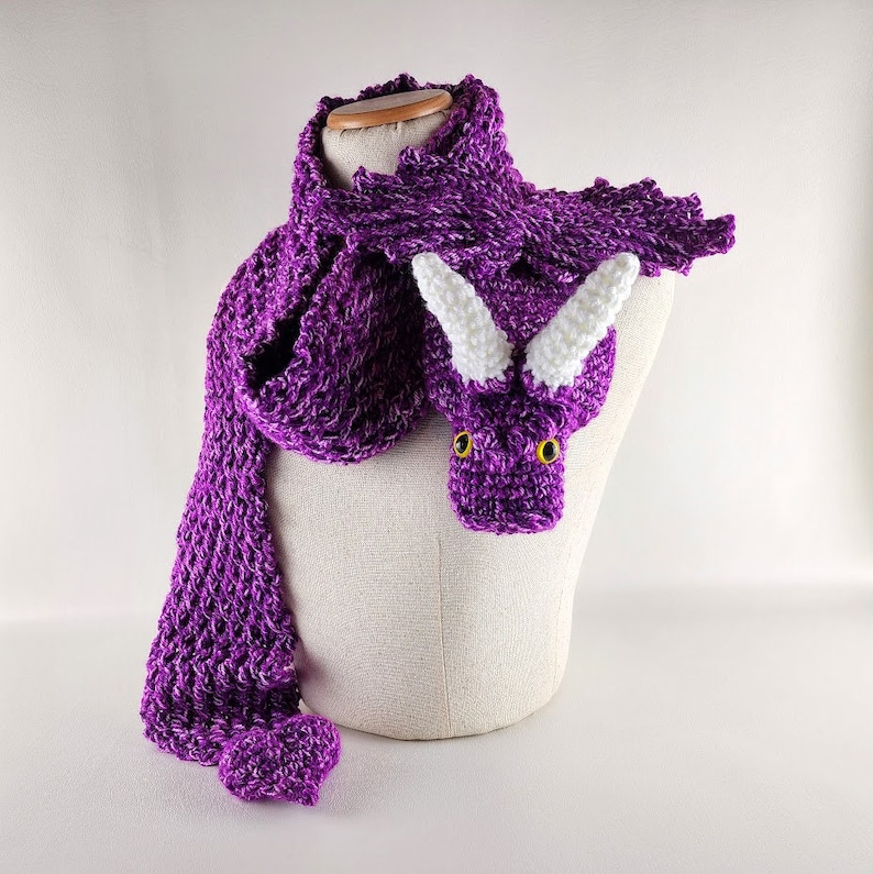 Dragon Scarf Crochet Pattern - Adult and Child Sizes - (PDF Pattern) - Etsy