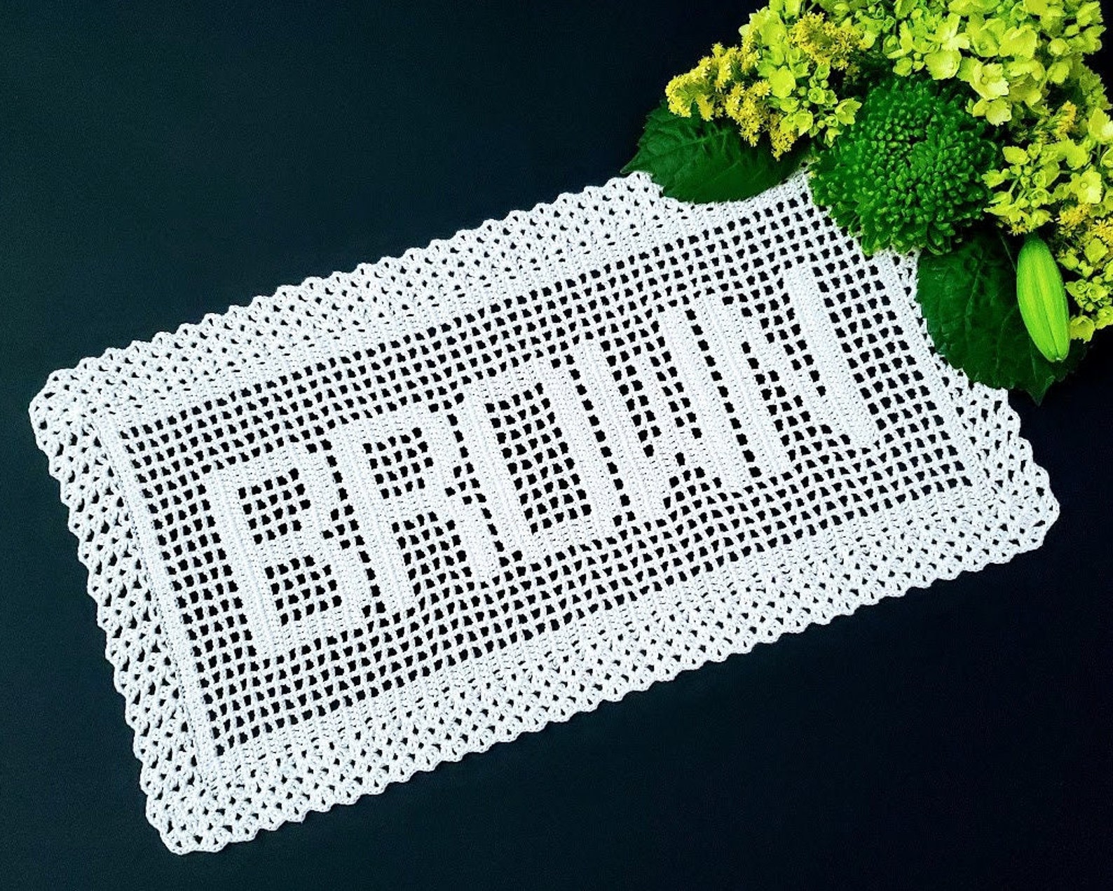 Personalized Name Doily Crochet Pattern Version 3 Name Doily - Etsy