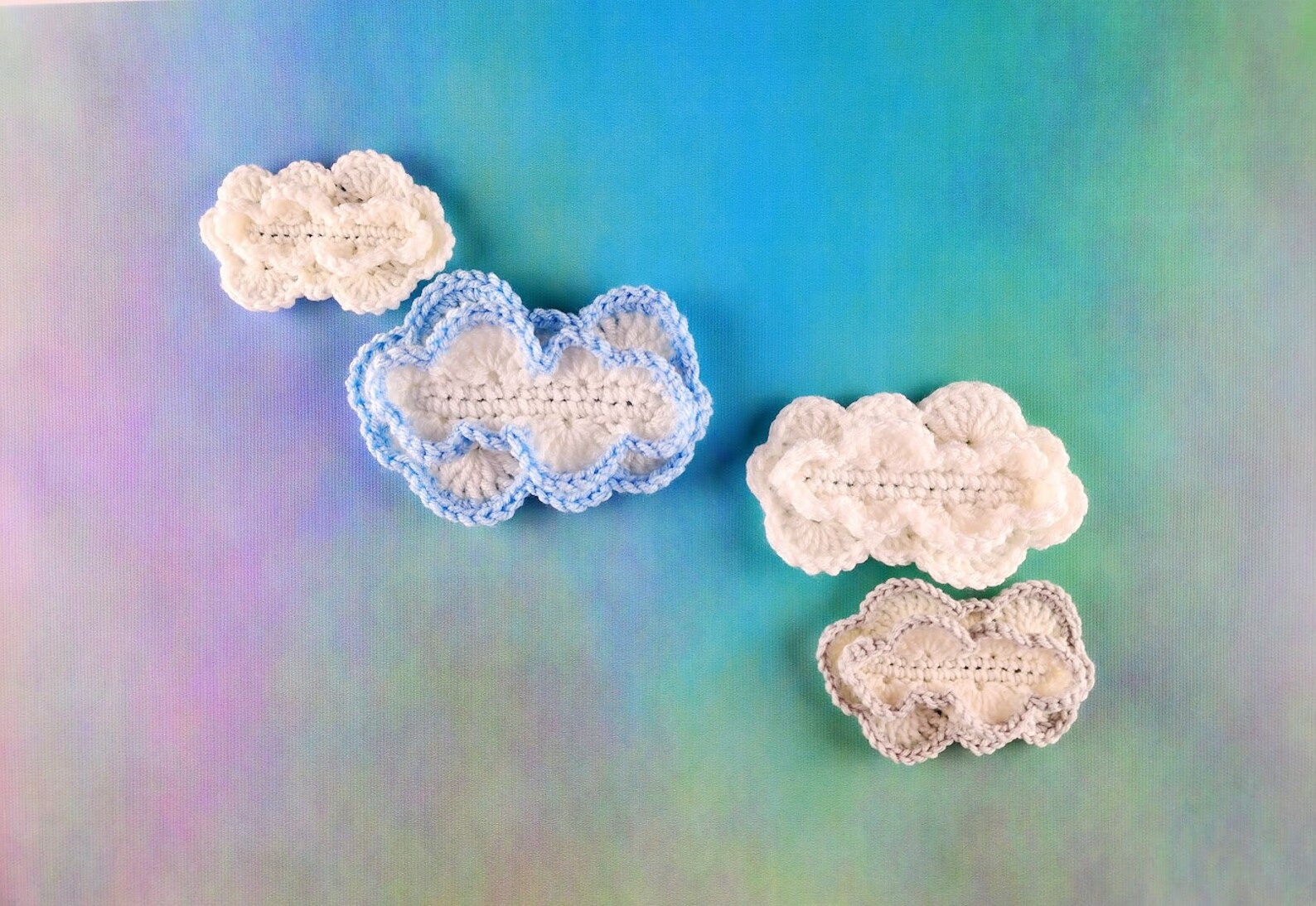 Cloud Applique Crochet Pattern - Cloud Crochet Pattern - Applique ...