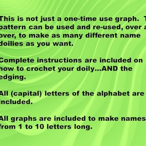 Personalized Name Doily Crochet Pattern Version 3 Name Doily Crochet ...