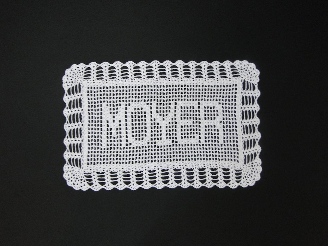 Personalized Name Doily Crochet Pattern Version 1 - Name Doily Crochet ...