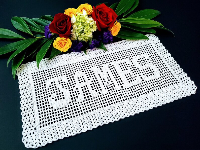 Personalized Name Doily Crochet Pattern Version 2 - Name Doily Crochet ...