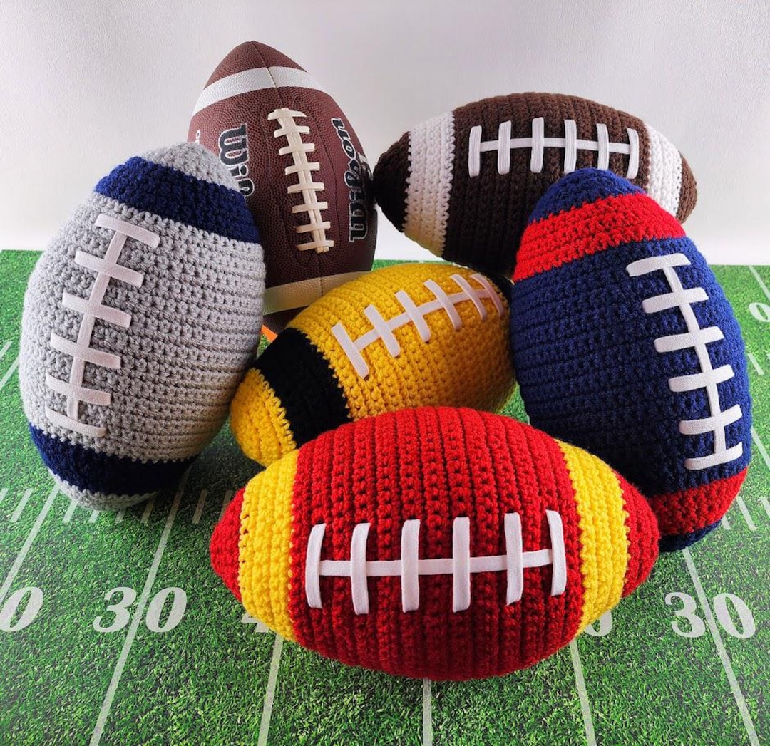 Football Pillow Crochet Pattern - Medium Standard Size - Amigurumi ...