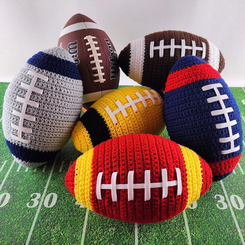 Crochet Football - Etsy