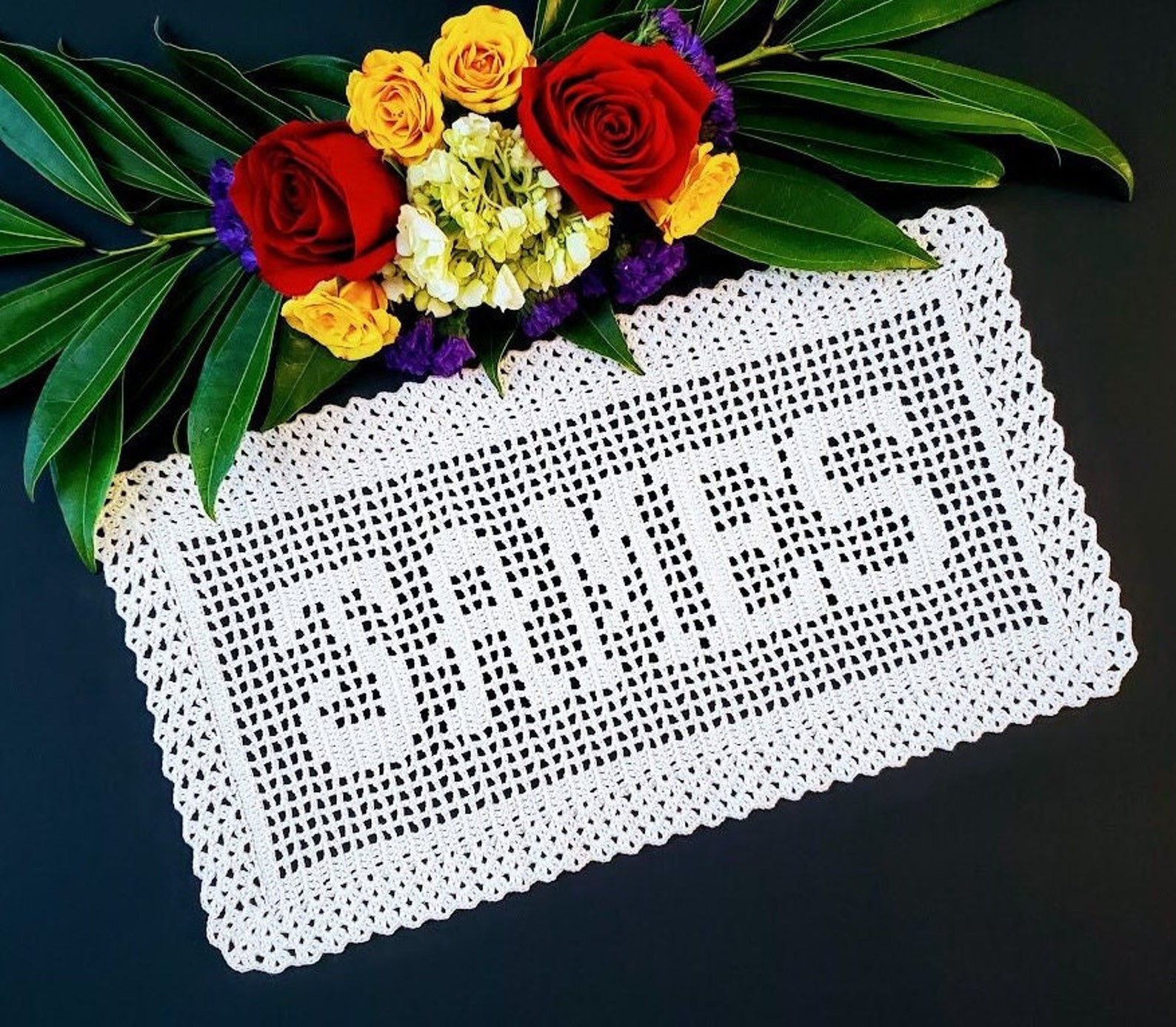 Personalized Name Doily Crochet Pattern Version 2 - Name Doily Crochet ...