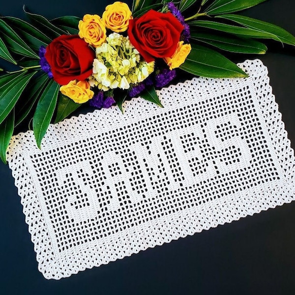 Filet Crochet Doily - Etsy