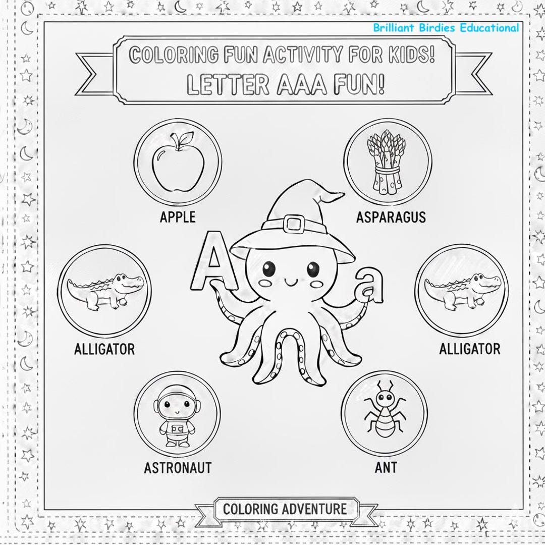 ABC Coloring Pages for Kids | Alphabet Learning Printable (A–Z) Part 2 ...